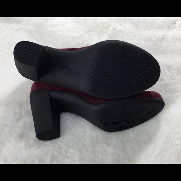 Clarks | Shoes | Clarks Burgundy Wine Slip On Kendra Boot 6 | Poshmark